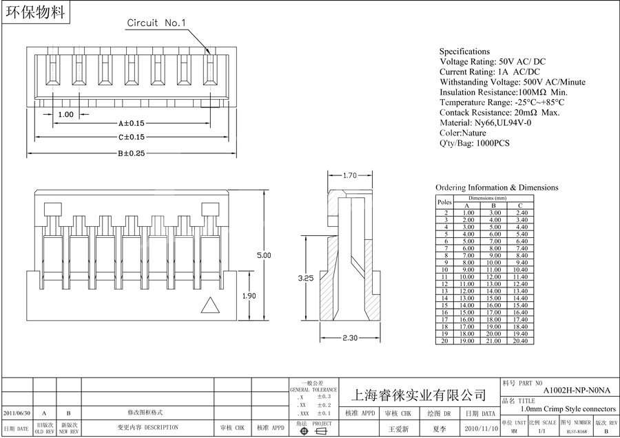 A1002(NH1.0超薄) - 上海睿徕实业有限公司